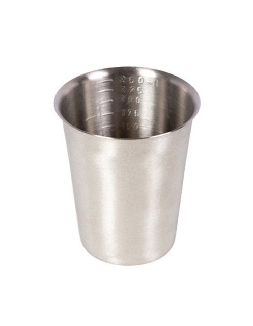 Vaso graduado de acero inoxidable 250ml – Artículos Químicos y Médicos